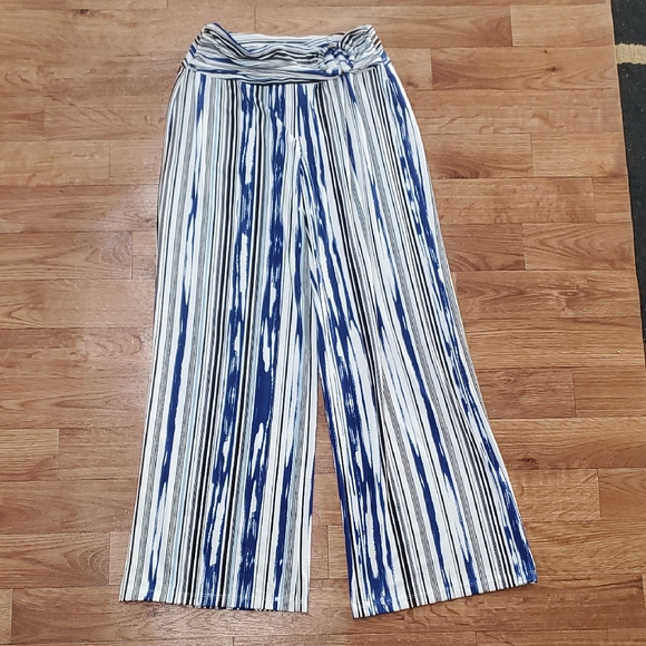 Robert Louis | Pants & Jumpsuits | Robert Louis Blue And White Wide Leg ...
